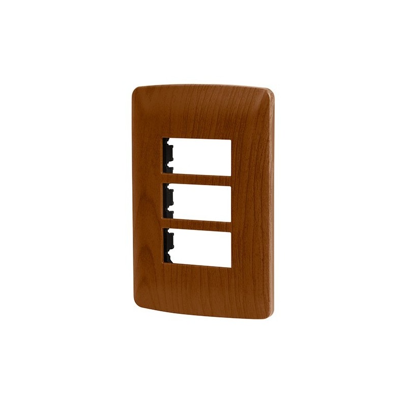 Placa ABS 3 Módulos Línea Italiana VOLTECK